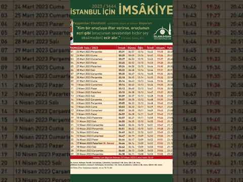 İSTANBUL RAMAZAN İMSAKİYESİ 2023 #imsakiye