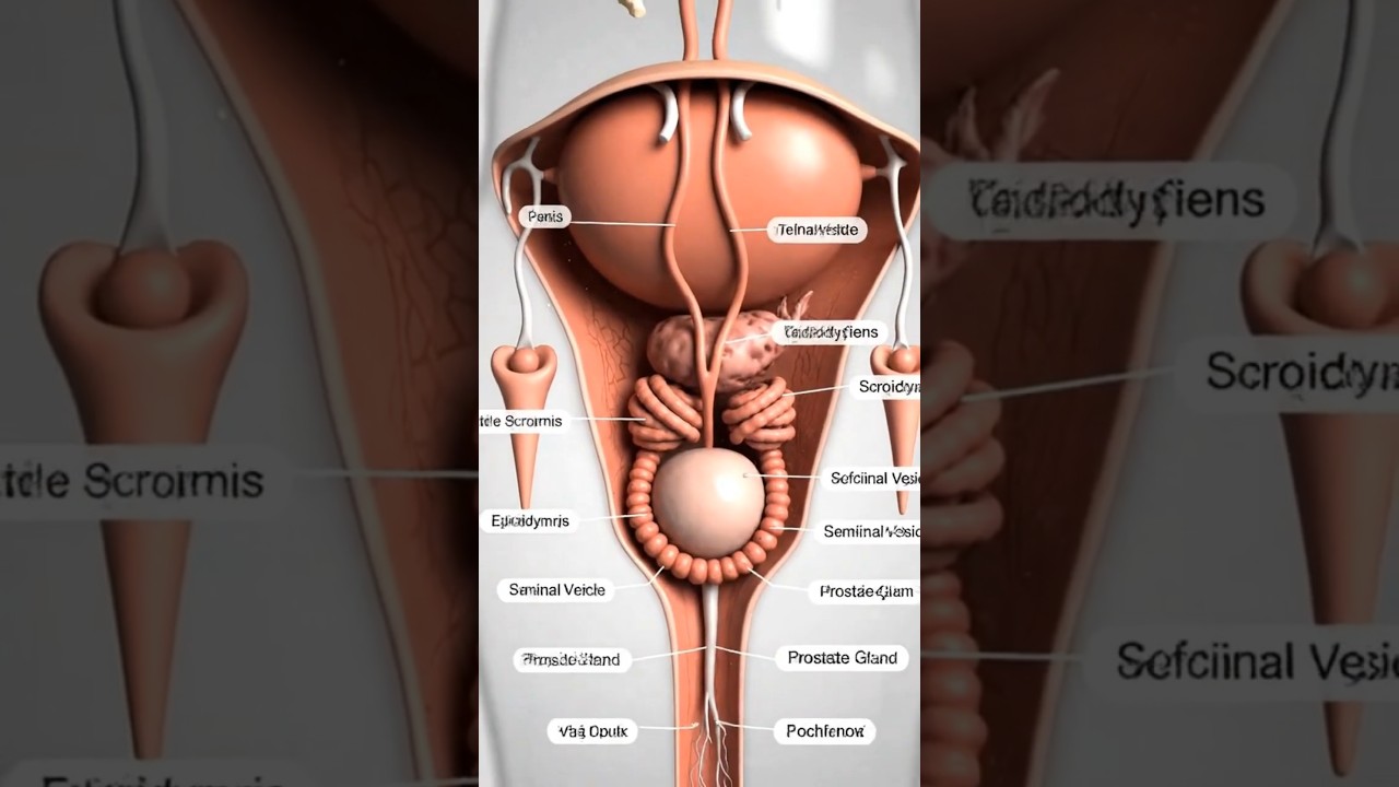 Male Reproductive System in Seconds | 3D Animation #shorts