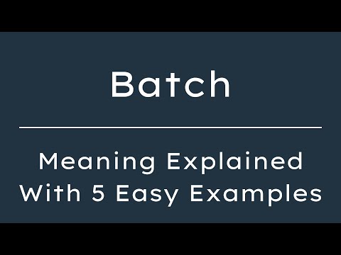 What Does Batch Mean? Batch Meaning in English With 5 Example Sentences
