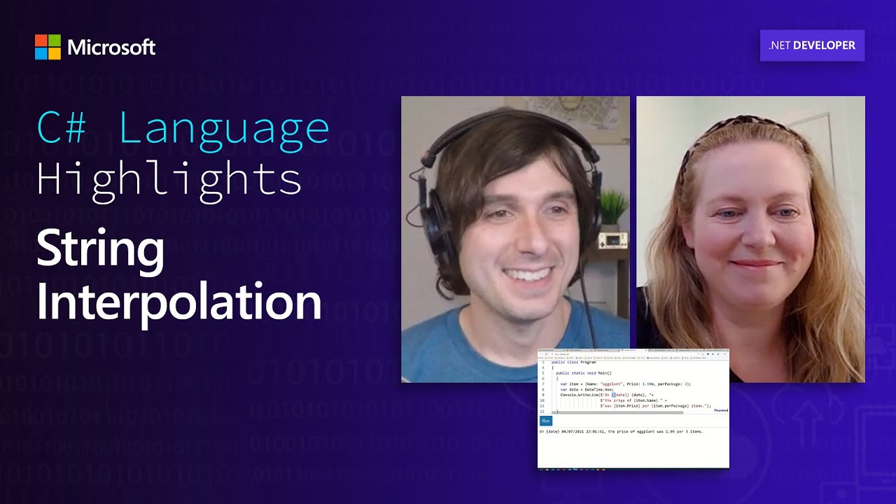 C# Language Highlights: String Interpolation
