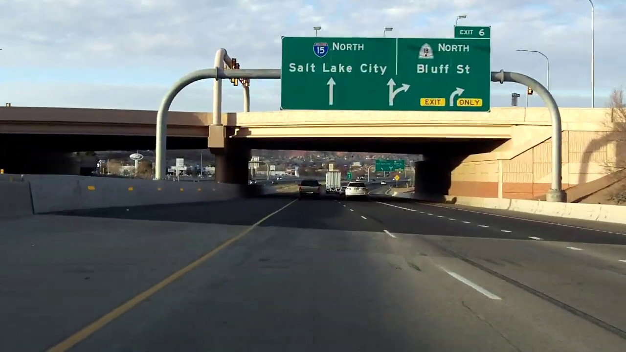 Interstate 15 - Utah (Exits 1 to 6) northbound
