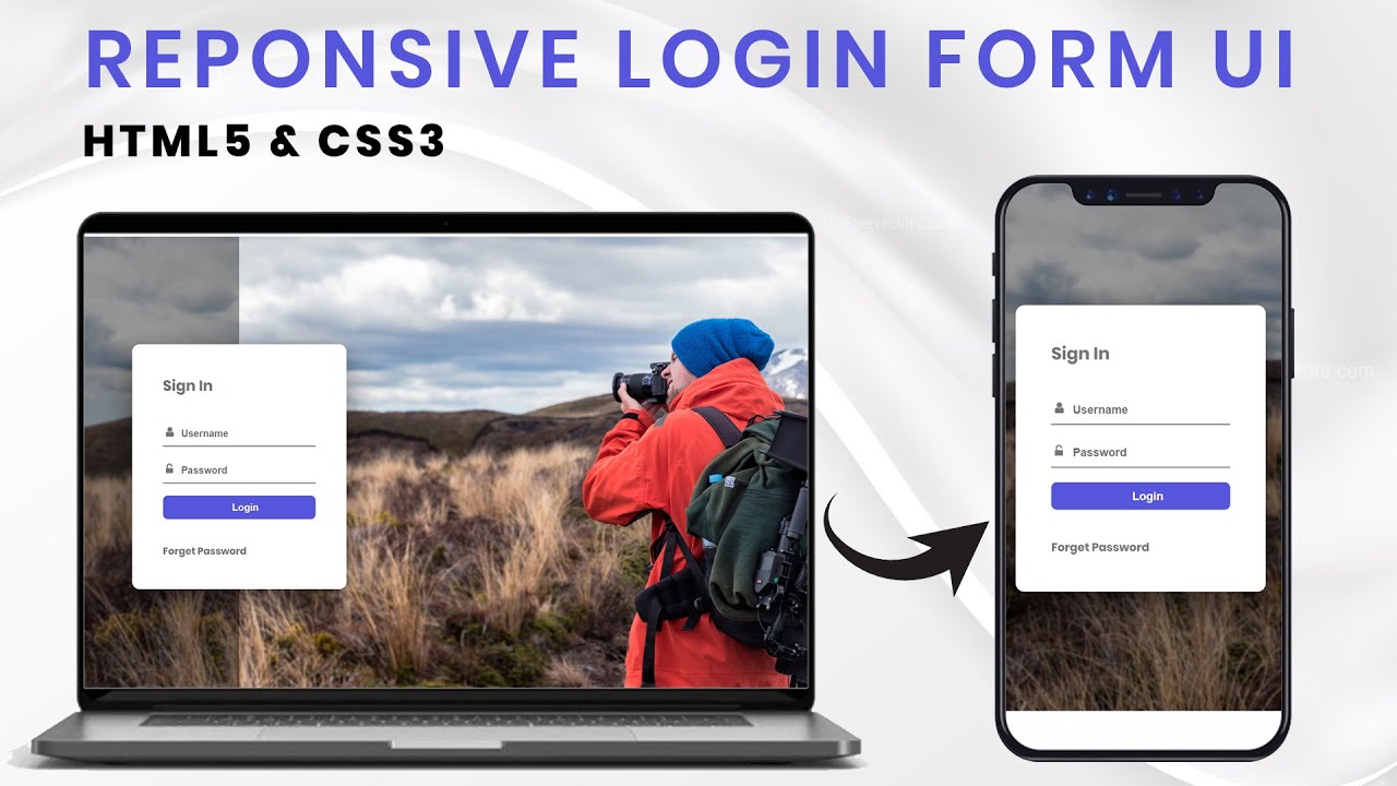 Responsive Login Form Design Using HTML5 & CSS3 | Login Form UI Design | Tutorial | Code4education