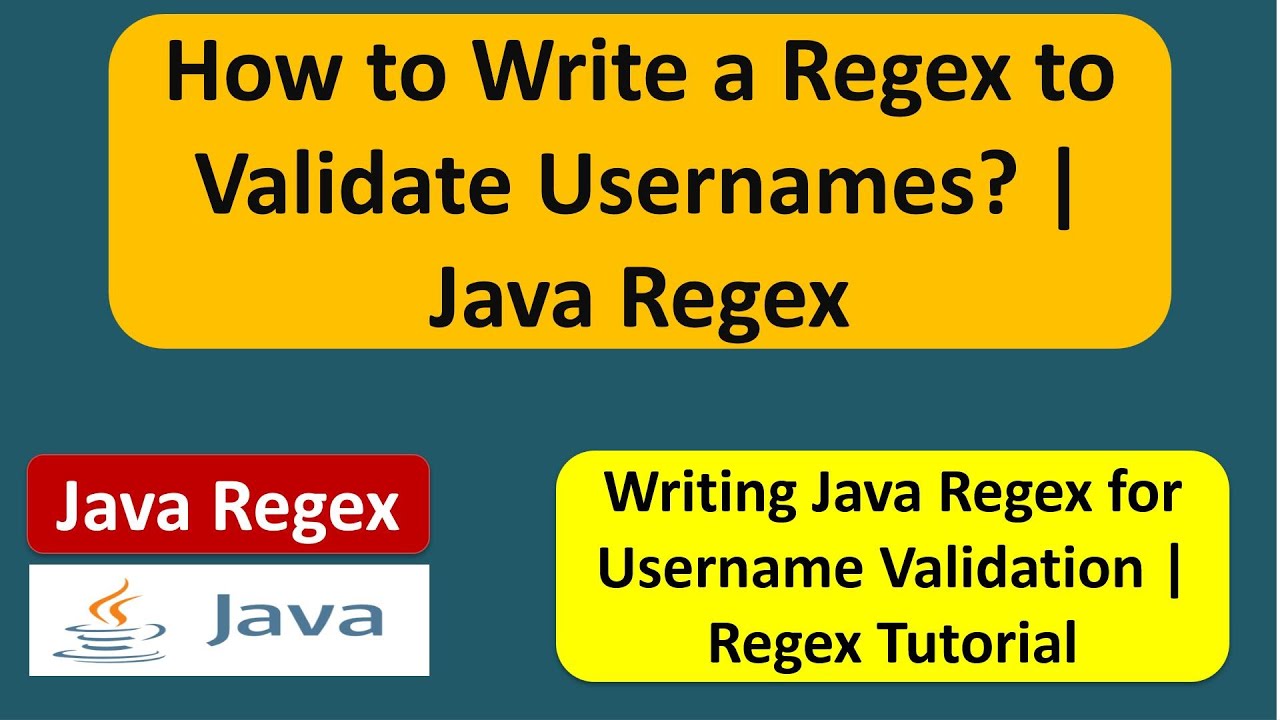 How to Write a Regex to Validate Usernames? | Java Regex | Regex in java