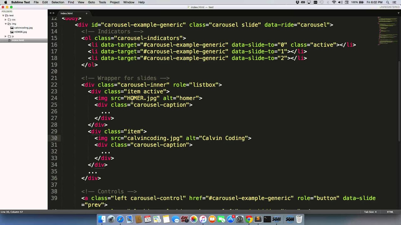 How to add a slide/carousel to your website using bootstrap javascript