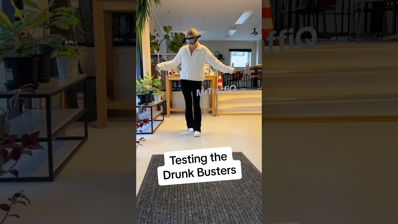 Testing The Drunk Busters glasses. For educational purposes only.