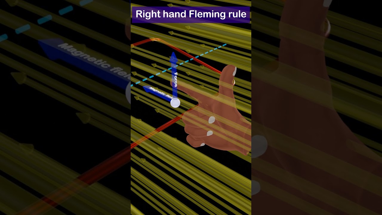 fleming right hand rule  #3danimation #physics #12thphysics #10thclass