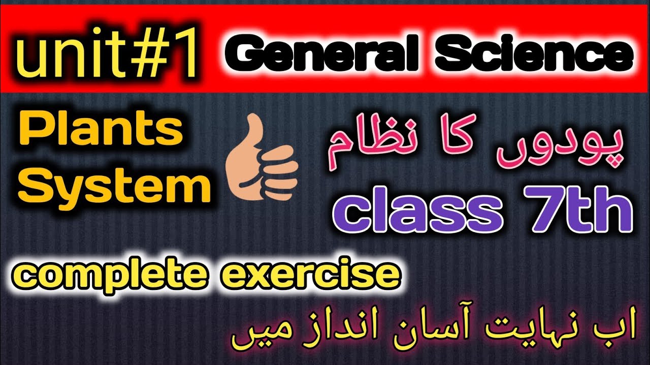 New Book 7th Class General Science | Unit 1 | Plant Systems  | Class 7th General Science