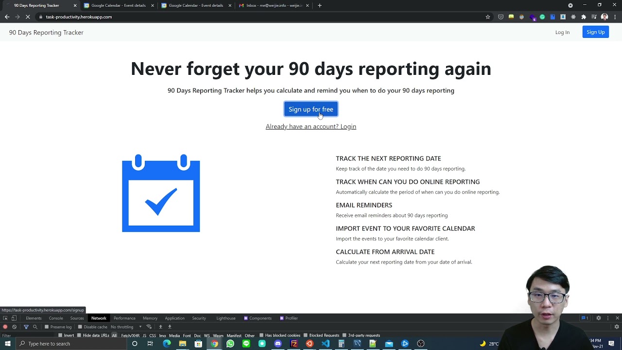 CS50 Web Capstone: 90 Days Reporting Tracker