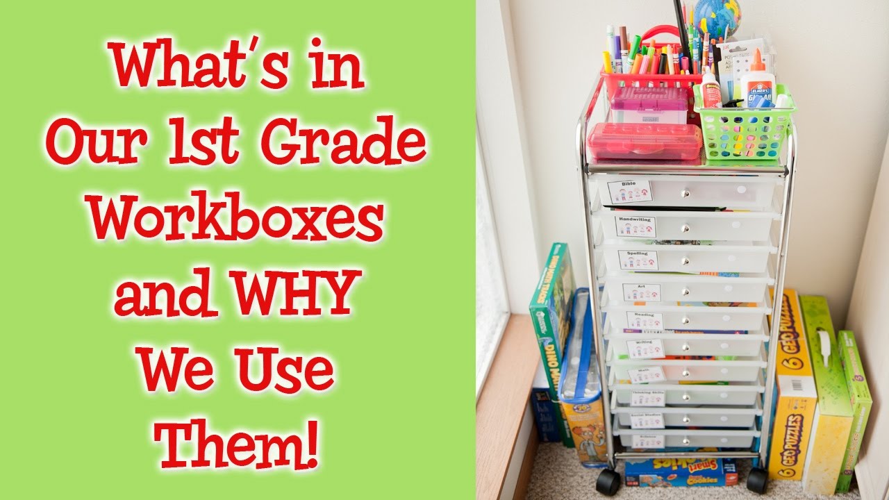 Homeschool 1st Grade Curriculum Choices - What's in Our Workboxes!