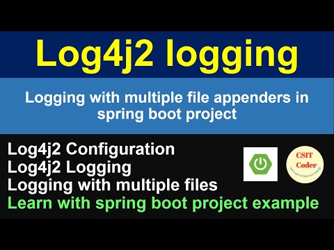 Log4j2 configuration file example | Logging with multiple files in spring boot