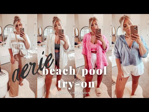 AERIE Summer MUST-HAVES | My FAVORITE Summer TRY-ON Haul I've EVER Filmed | Petite/Curvy/Size 10