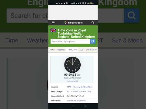 Greenwich Mean Time Ends/British Summer Time Starts 2024