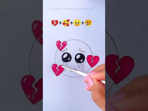Broken Heart || Emoji satisfying creative art #CreativeArt #Satisfying