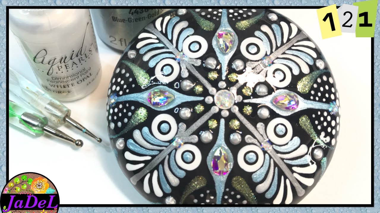 Winter Mandala | How to Dot Paint a Snowflake | Full Tutorial