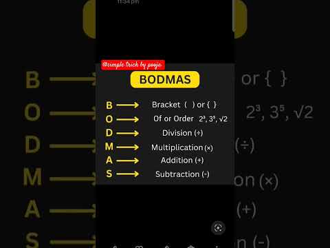 BODMAS Full Form |#fullform#bodmas#shorts