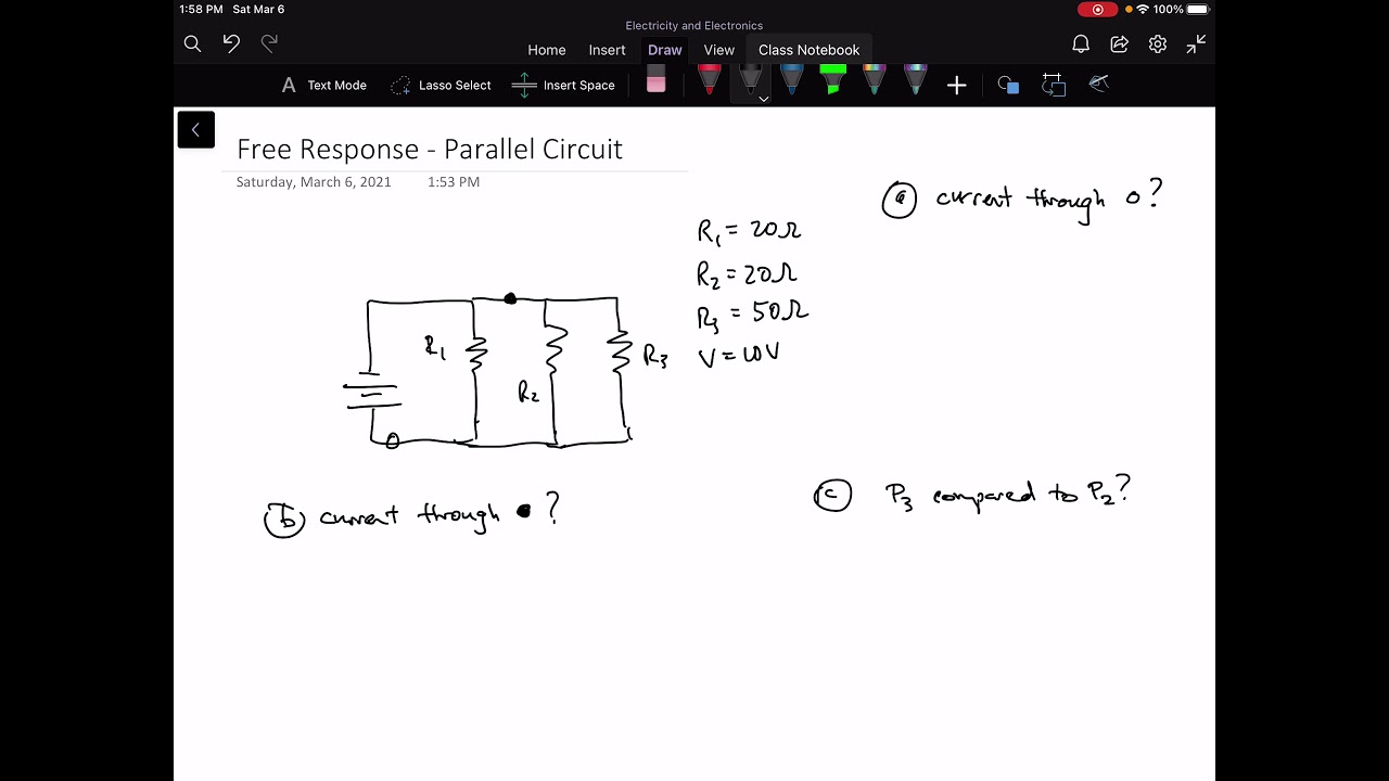 Exam 1 Solutions - Parallel Circuit