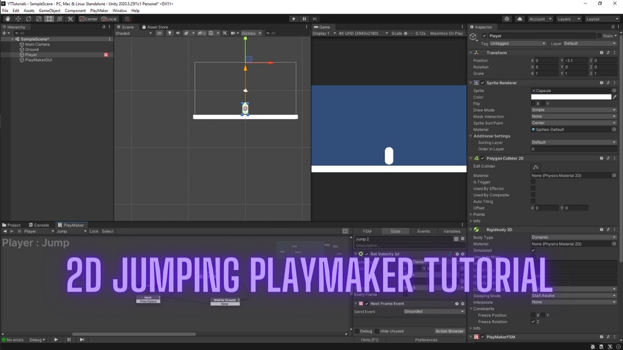 Playmaker 2D Jumping Tutorial
