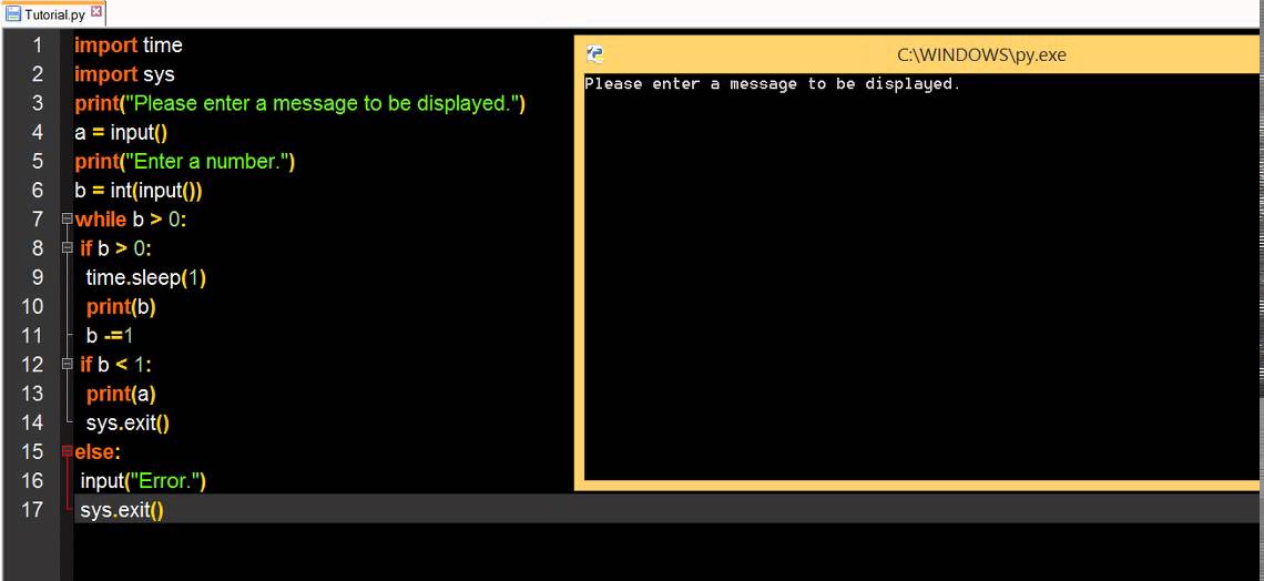 Tutorial 7- Coding with Python- Making a Countdown in Python