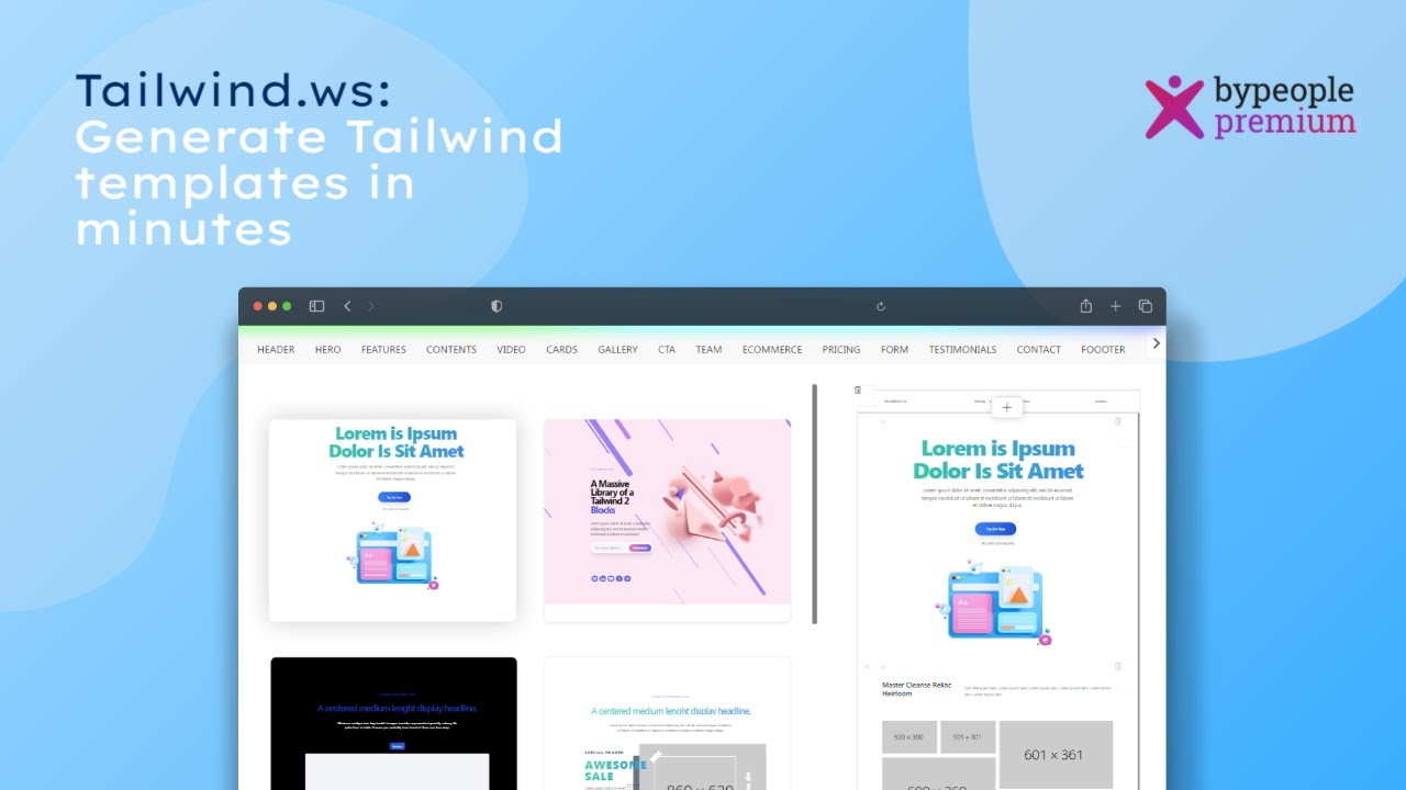 Simple TailwindCSS Template Generator