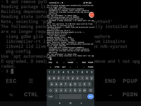 How to remove python and dependencies completely from termux.