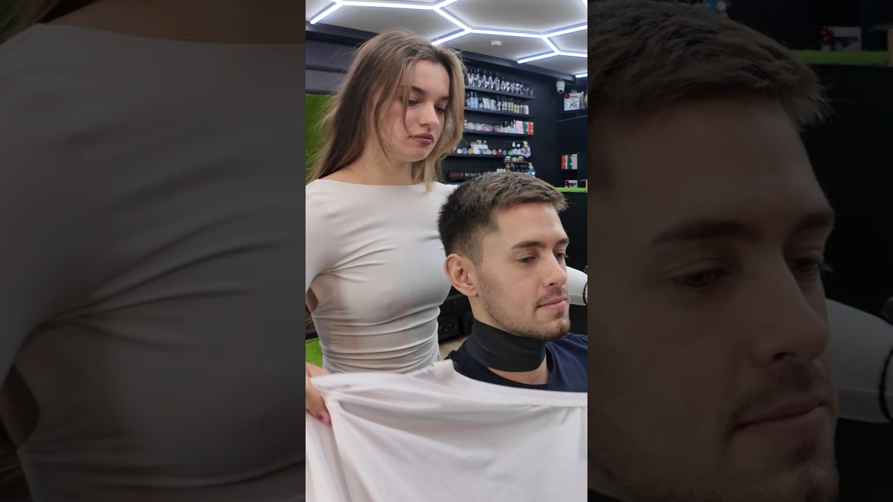She Didn't Miss a Spot! [ASMR] #haircut #shaving #barbershop