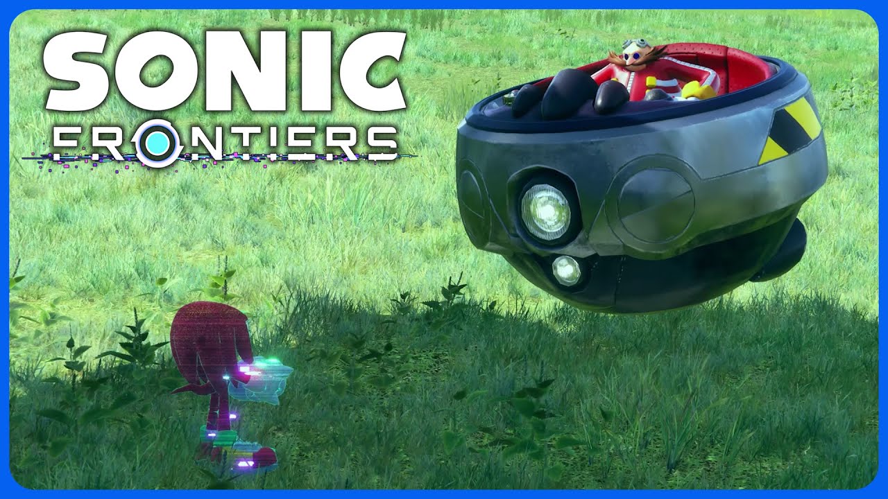 Knuckles catches Eggman talking about the Master Emerald - Sonic Frontiers: The Final Horizon