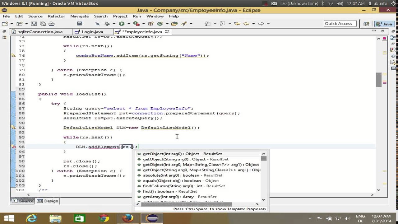 Java Eclipse GUI Tutorial 18 # How to link JList with Sqlite database in Java