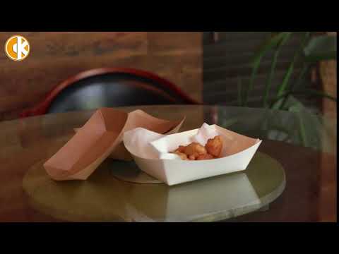 Wholesale Ecofriendly disposable Paper tray for fast food packaging from Chinese manufacturer