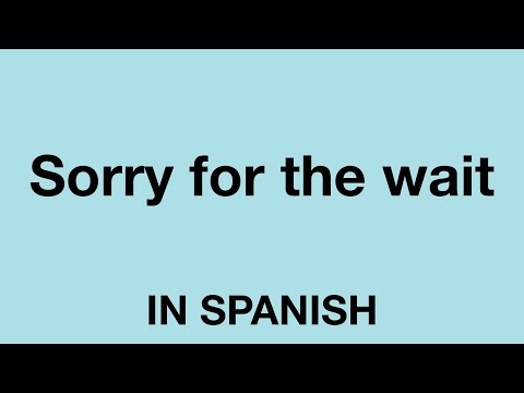 How To Say (Sorry for the wait) In Spanish