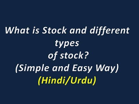 What is Stock and different types of Stocks?(hindi/Urdu)-MGT101 Financial Accounting