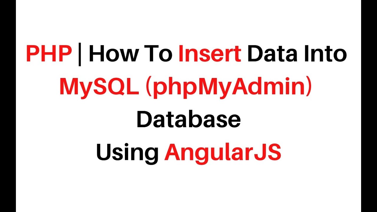 php mysql insert data into database using angularjs 1.5.11