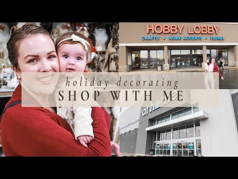 HOLIDAY SHOP WITH ME | At Home | Hobby Lobby | Christmas Shopping Vlog