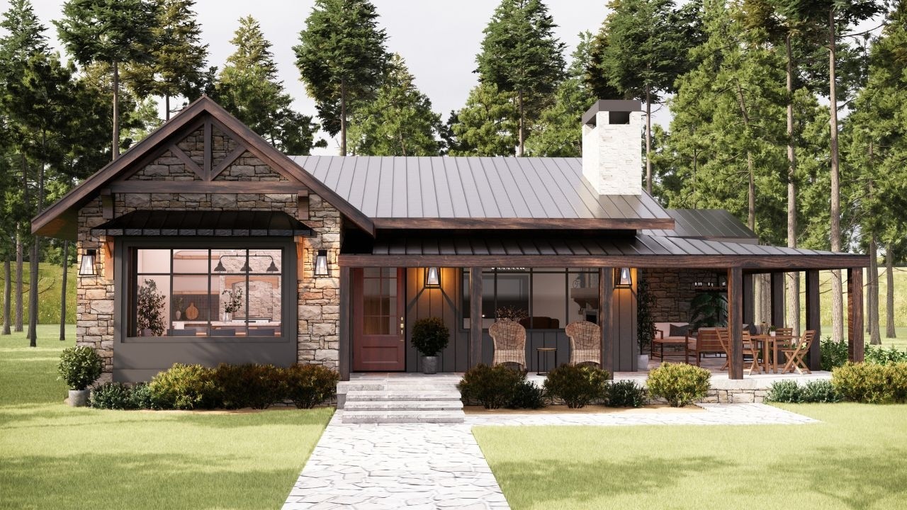 STUNNING 1500 sqft  Rustic Retreat for Your Golden Years With Floor Plan