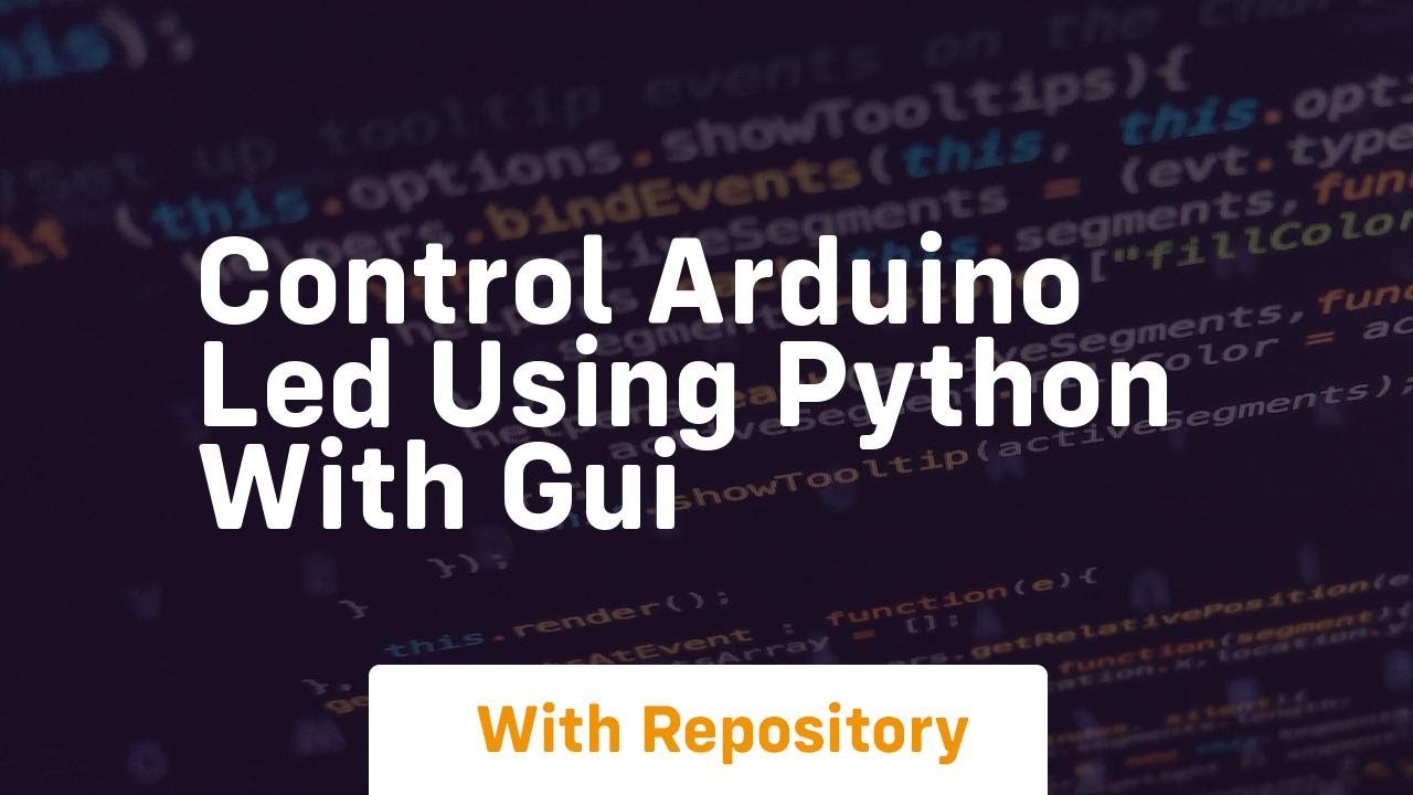 Control arduino led using python with gui