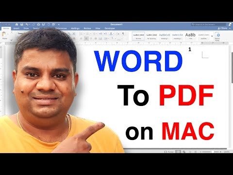 How To Convert a Word Document To PDF on MAC