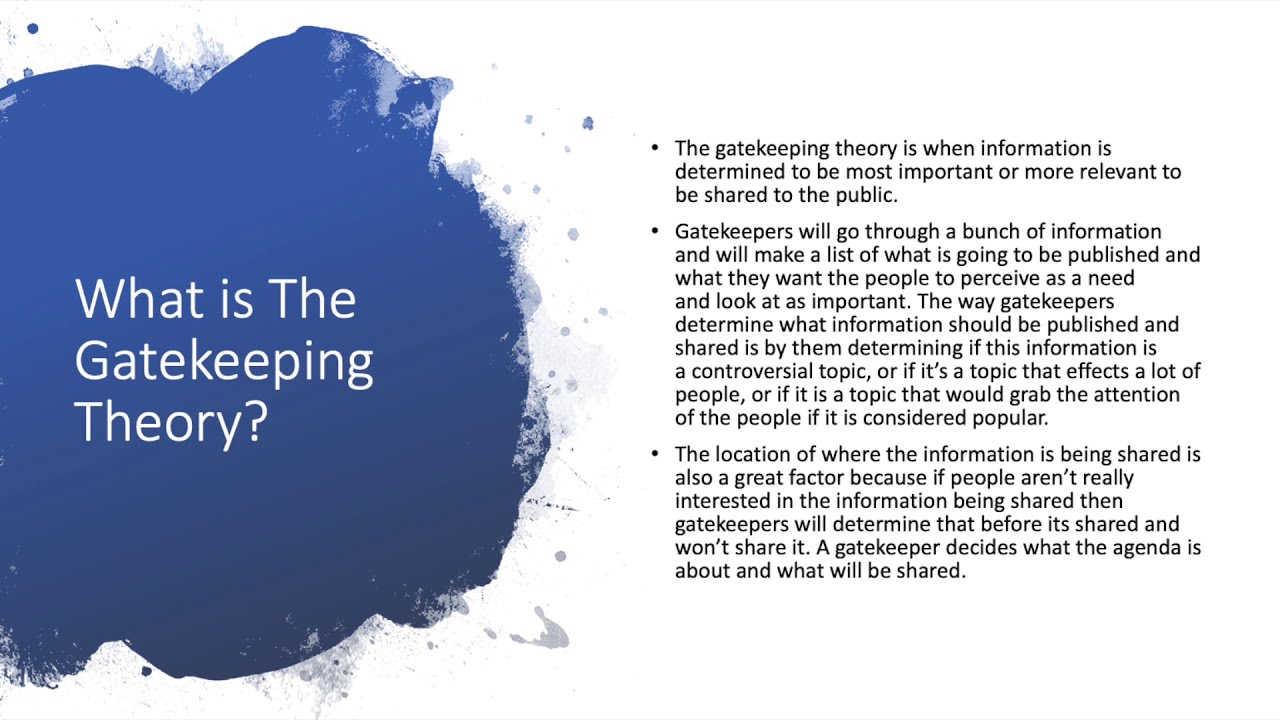 gatekeeping Theory presentation