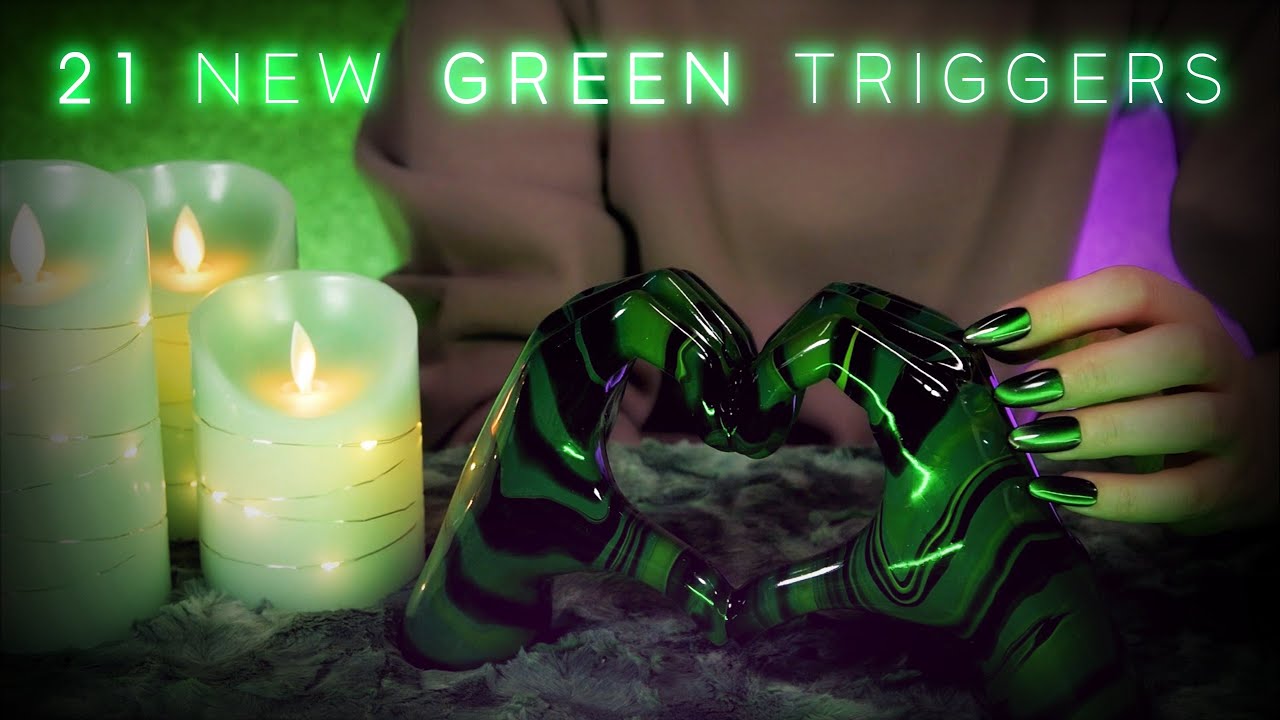 🎧ASMR 21 NEW GREEN Triggers to CALM Your Mind RIGHT NOW! / NO TALKING