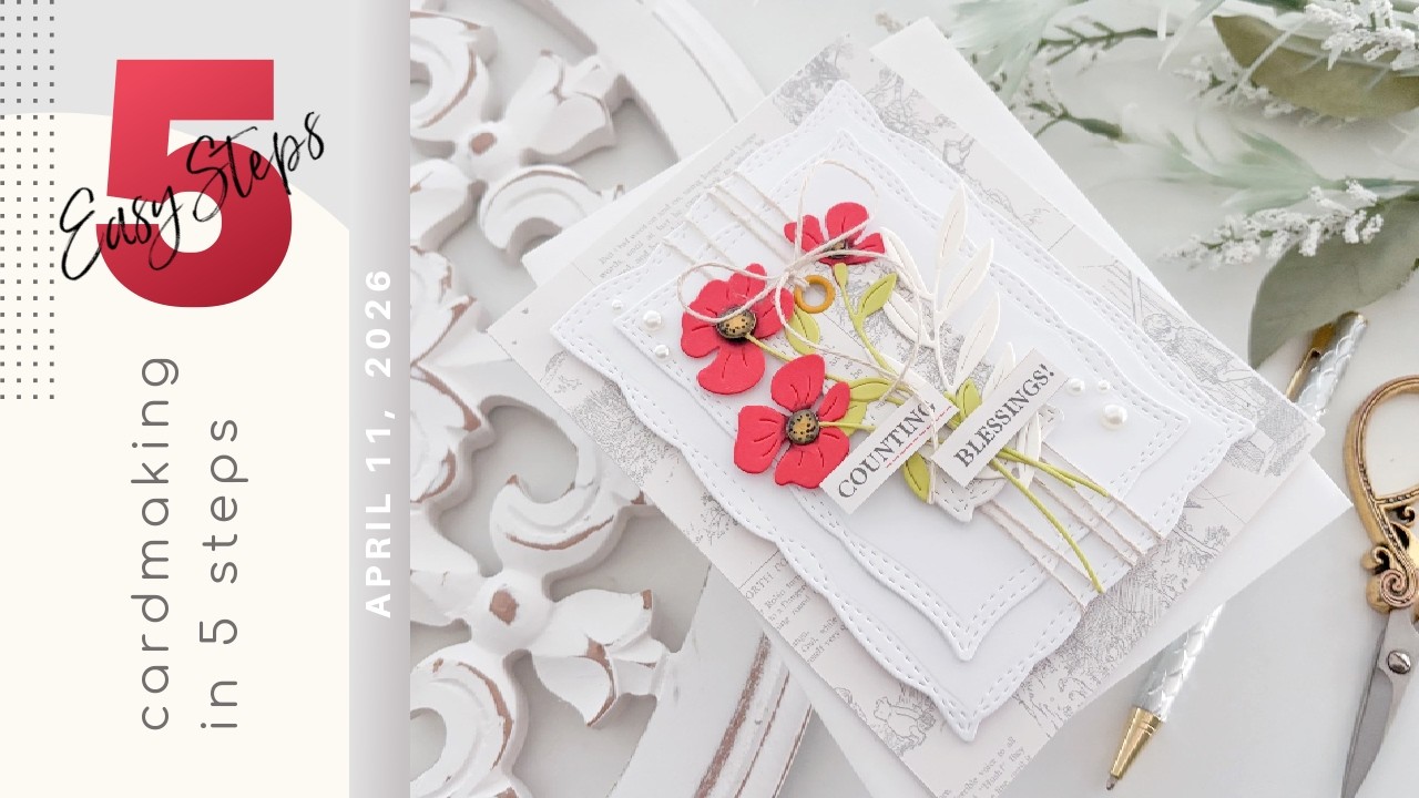 Creating an ELEGANT & SOFT Card with a 5 Step FORMULA | Dainty & Timeless Cardmaking