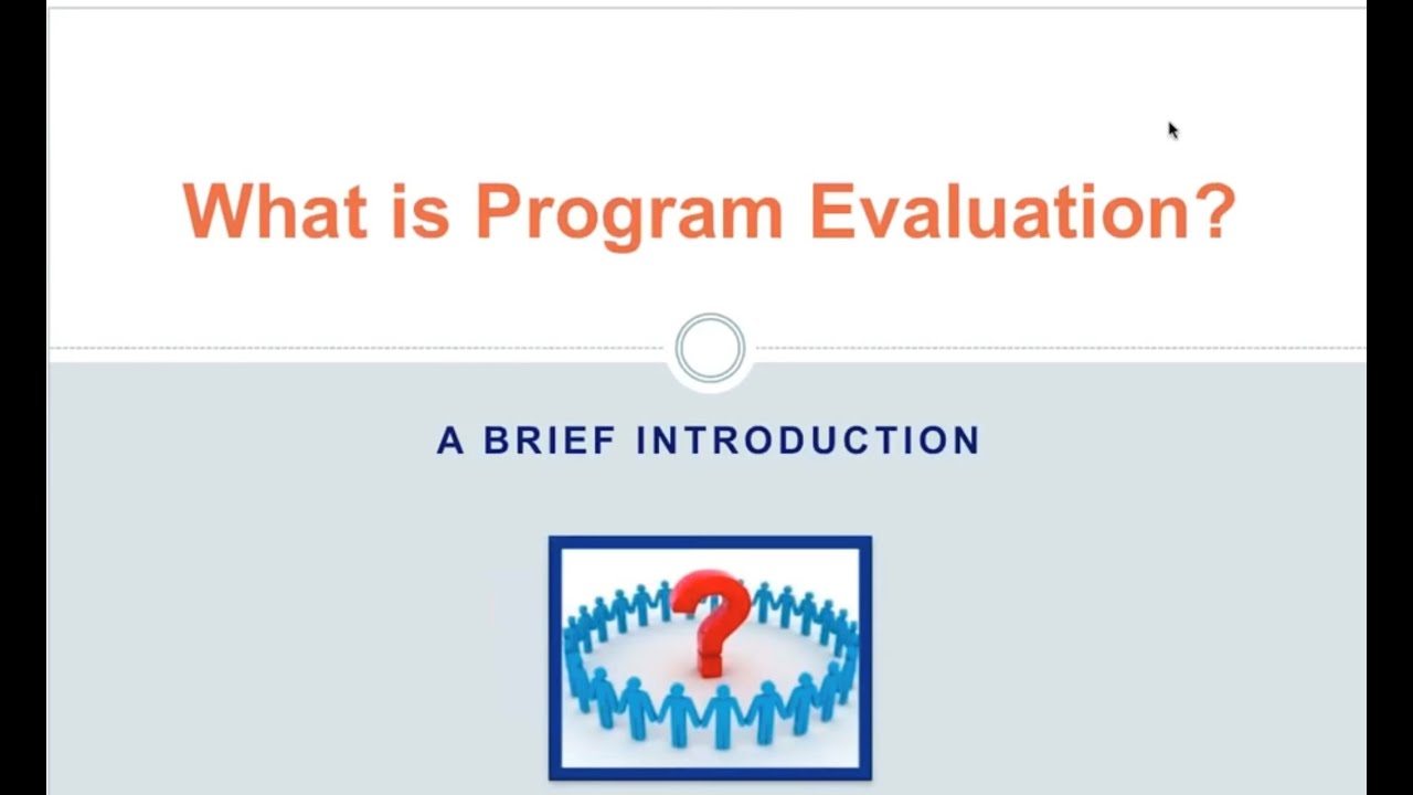 What is program evaluation?: A Brief Introduction