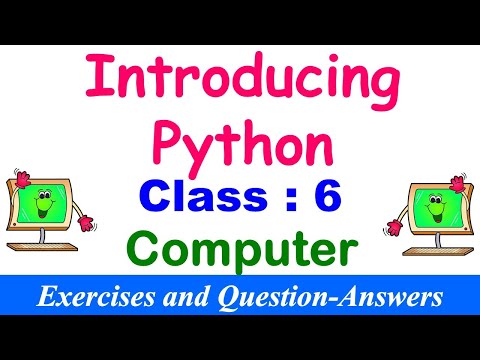 Introducing Python Lesson Exercises Class 6 Computer Question