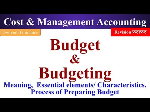Budget meaning, budget definition, characteristics of budget, process of preparing budget, cost