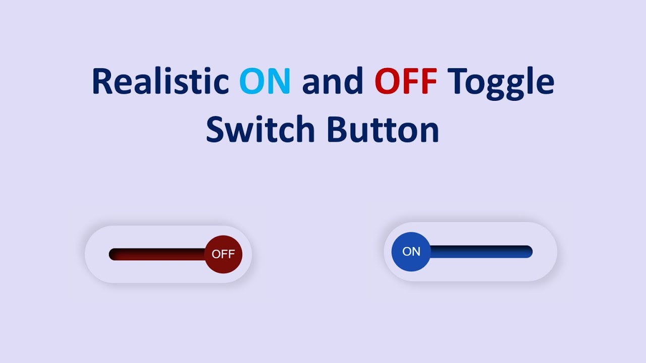 Realistic ON and OFF Toggle Switch Button | HTML CSS only | Dynamic Coding With Amit