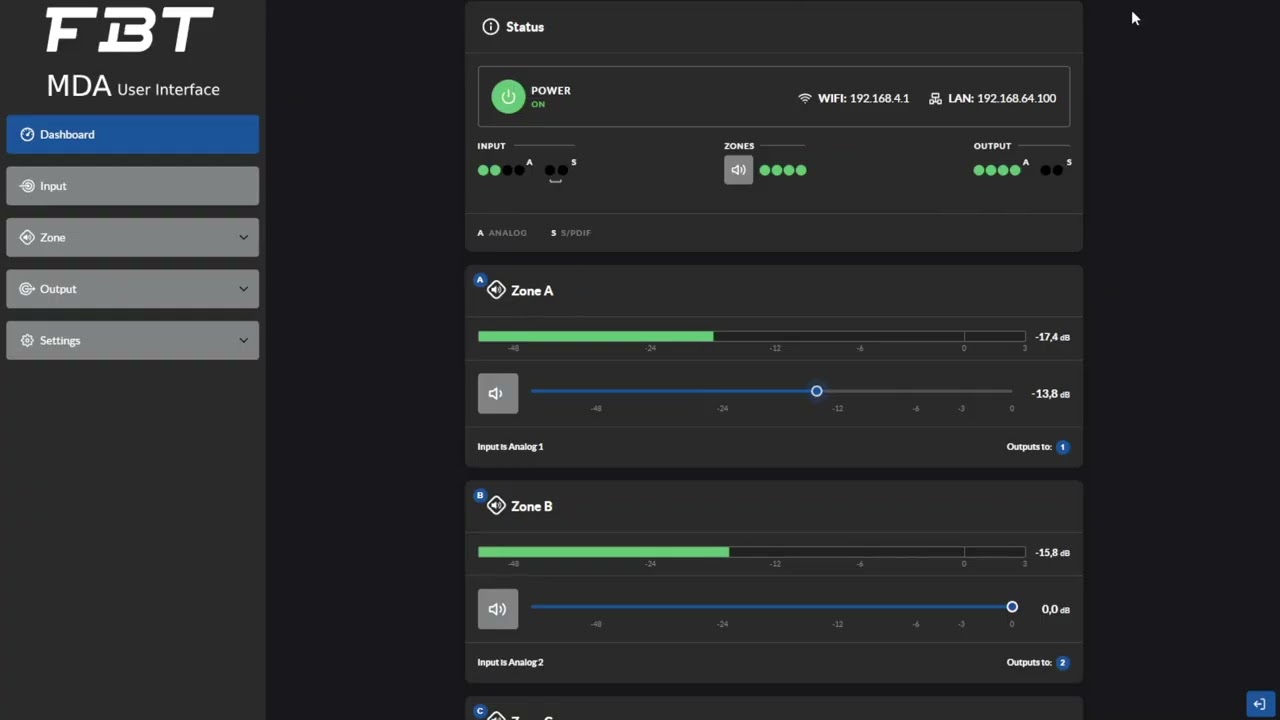 FBT MDA Amplifiers - Dashboard Overview Tutorial