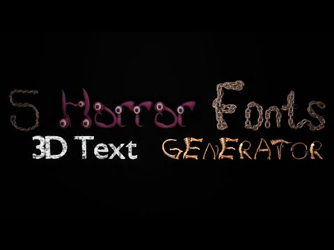 5 Horror Fonts - 3D Text Generator - UE5 Marketplace Showcase