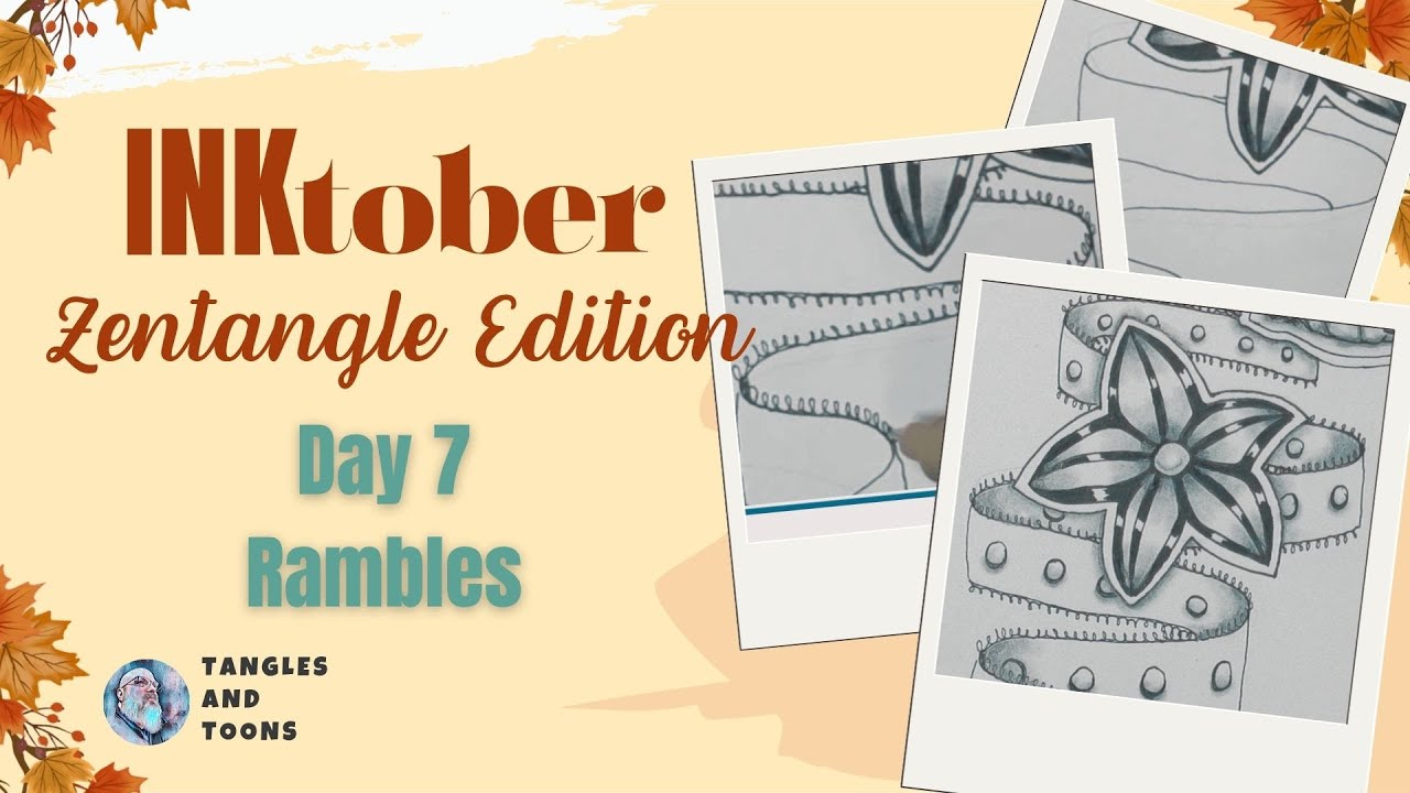 How to Draw Rambles | Zentangle Ribbon Pattern Tutorial | Inktober 2025 Day 7