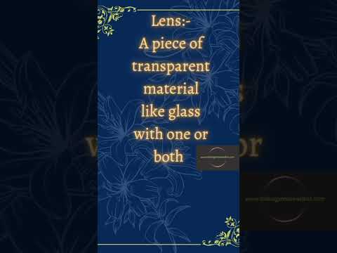 lens definition|| define lens|| lens in physics|| what is lens || TikTok shorts