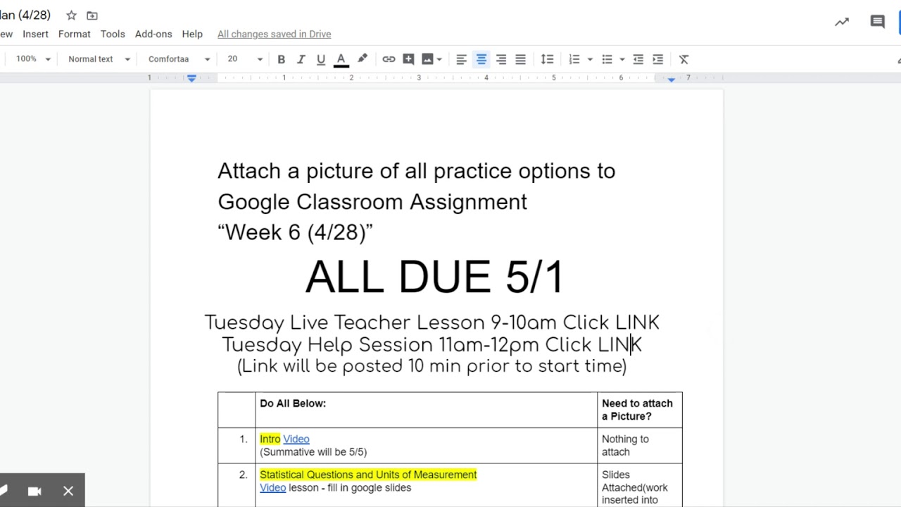 6A- Unit Plan (4/28) - Google Docs