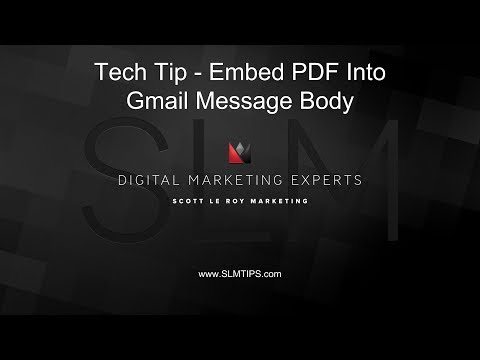 Gmail Tip - How To Embed A PDF Flyer Into The Body Of A Message Rather Than An Attachment
