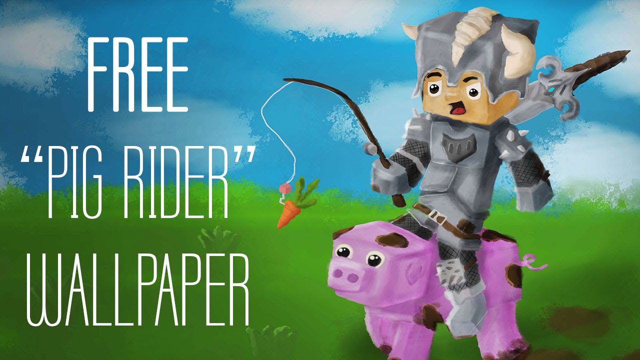 [FREE DOWNLOAD] Pig Rider 4K Minecraft Wallpaper