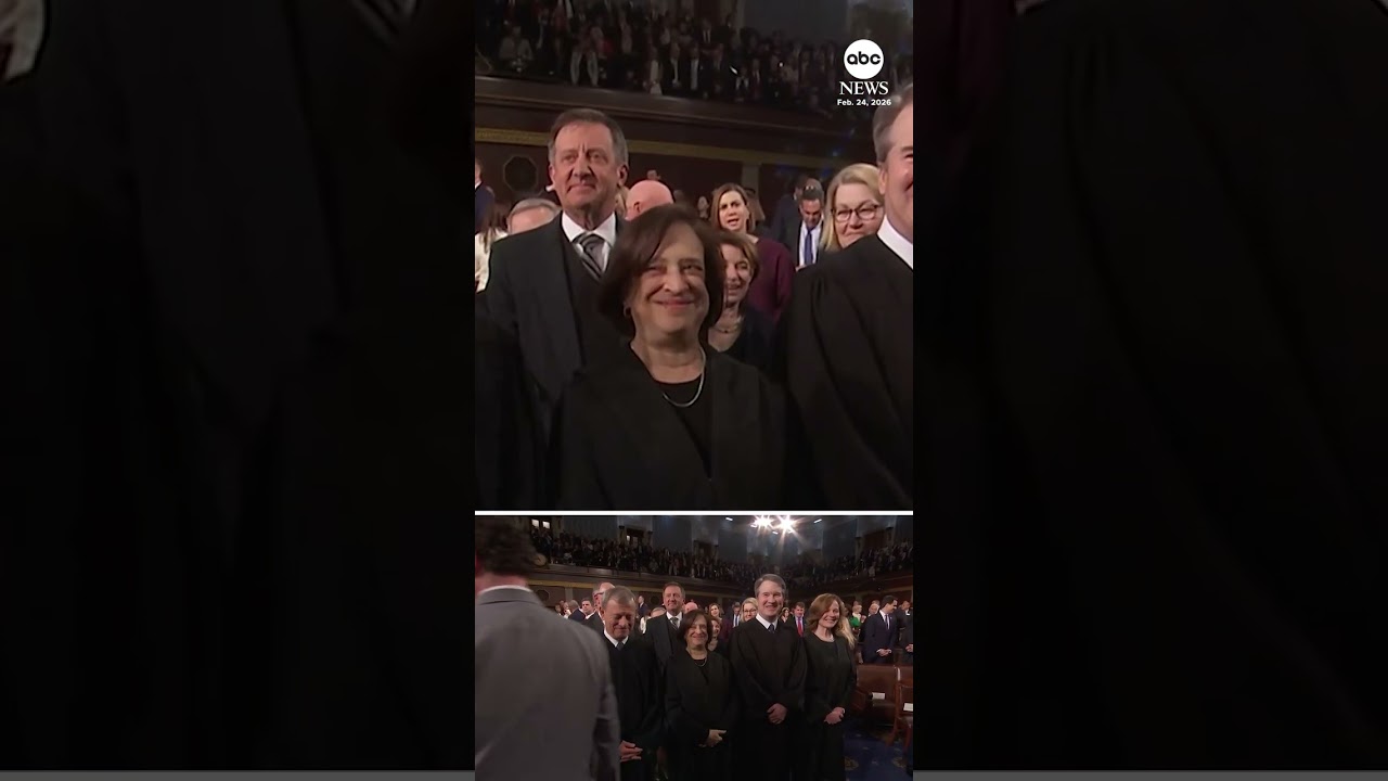 Supreme Court justices arrive in House chamber ahead of Trump’s State of the Union address.